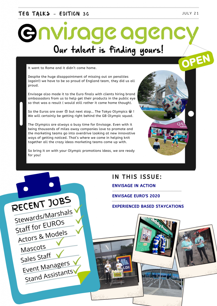 Envisage Agency News - Event Tips, Promo Staff Advice & More